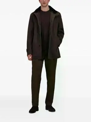 Herno Shearling-collar High-neck Coat