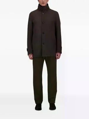 Herno Shearling-collar High-neck Coat