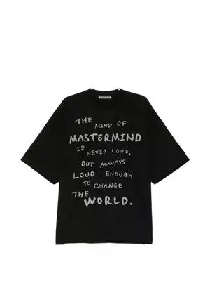 MASTERMIND WORLD Slogan-print T-shirt - Black