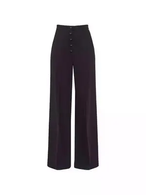 NISSA High-waist Wide-leg Pants - Black
