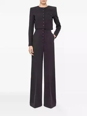 NISSA High-waist Wide-leg Trousers - Black