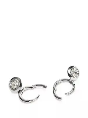 Monica Vinader Oval-diamond Huggie Earrings
