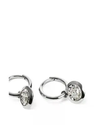 Monica Vinader Oval-diamond Huggie Earrings