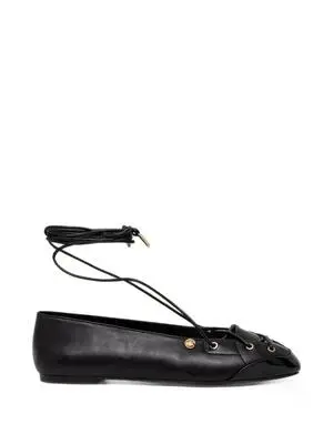 Liu Jo Lace-up Ballet Flats - Black