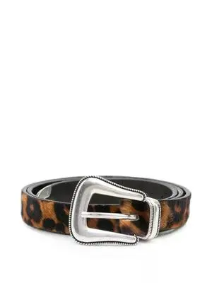 ERALDO Leopard-print Buckle-fastening Belt - Brown