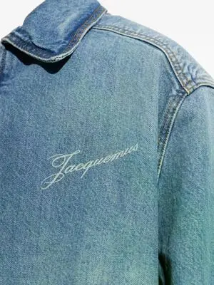 Jacquemus De-nîmes Canevas Zip-up Denim Jacket - Blue