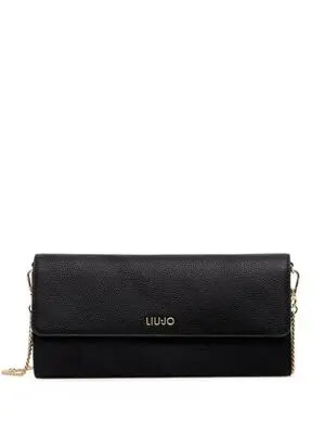 Liu Jo Logo-plaque Chain-strap Clutch Bag - Black