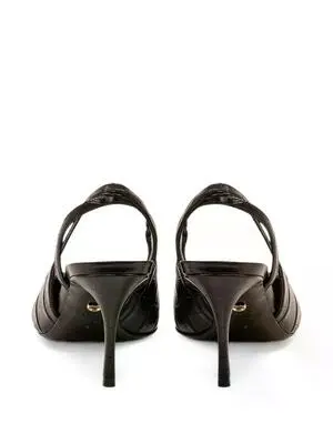 FERRAGAMO Dafne Croc-effect Slingback Heeled Pumps
