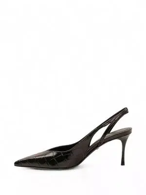 FERRAGAMO Dafne Croc-effect Slingback Heeled Pumps