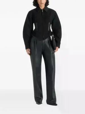 Manière De Voir Hourglass Gabardine Jacket - Black