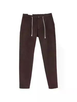 Eleventy Drawstring-fastening Pleated Trousers - Purple