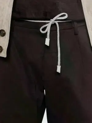 Eleventy Drawstring-fastening Pleated Trousers