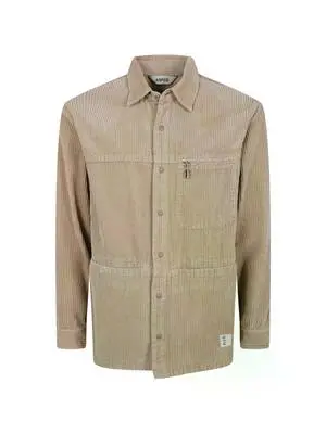 Aspesi Corduroy Zip-pocket Shirt - Neutrals
