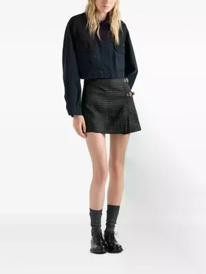 Prada Check Wool Mini Skirt