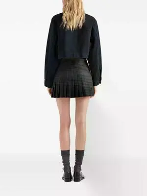 Prada Check Wool Mini Skirt