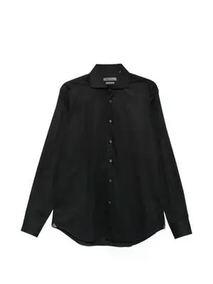 Corneliani Spread-collar Long-sleeve Shirt - Black