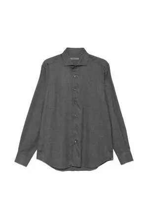 Corneliani Herringbone-weave Long-sleeve Shirt