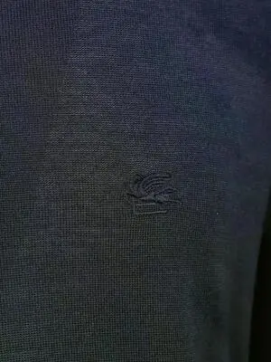 Etro Wool And Silk Sweater With Pegaso Embroidery