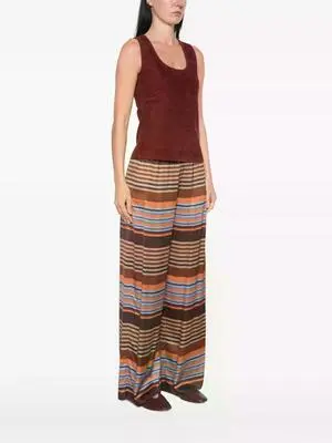 Max Mara Suede-panelled Scoop-neck Tank Top