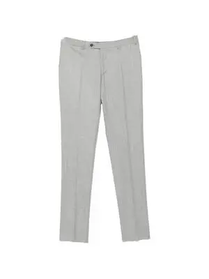 Canali Pressed-crease Tailored Trousers - Grey