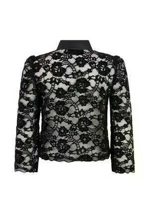 John Richmond Floral Lace Polo Top