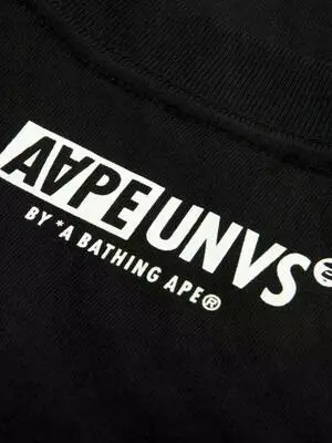 AAPE BY *A BATHING APE Aapeunvs Moonface Camouflage-print Long-sleeve T-shirt - Black