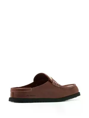 BIRKENSTOCK Naples Canvas Leather-trim Loafer