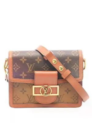 LOUIS VUITTON 2019 Monogram Reverse Mini Dauphine Satchel - Brown