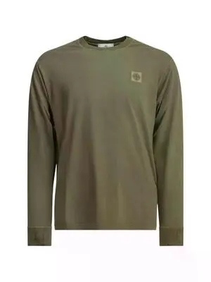 Stone Island 2100025 Organic Cotton Jersey 'fissato' Effect T-shirt - Green