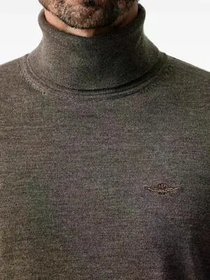 AERONAUTICA MILITARE Roll-neck Embroidered-logo Sweater