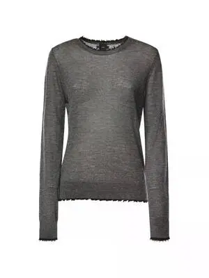 Pinko Frayed-edge Sweater - Grey