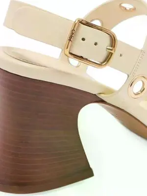 Chloé Eyelet-embellished Leather Sandals