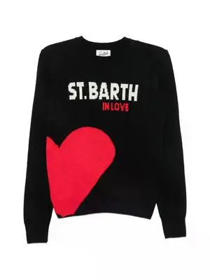 MC2 SAINT BARTH Heart Intarsia Knit Sweater