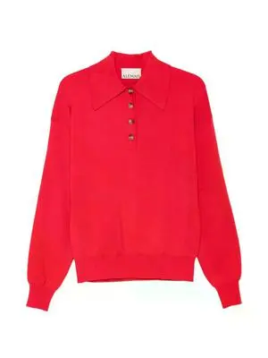 ALEMAIS Rocky Button-placket Polo Top
