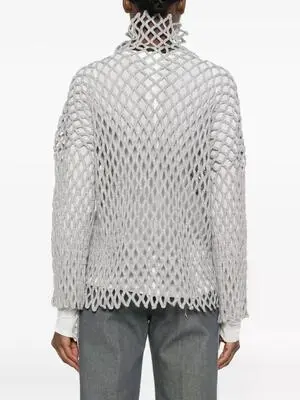 Sportmax Open-knit Funnel Neck Sweater