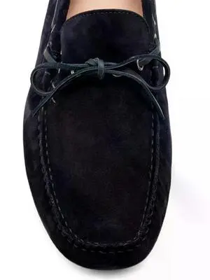 FORSA Bow-detail Suede Loafers