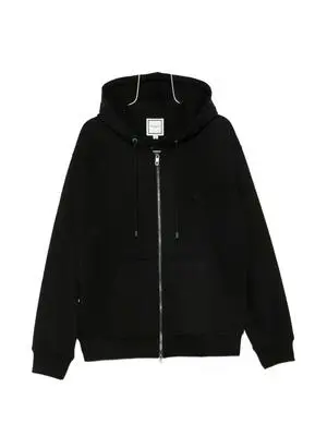 WOOYOUNGMI Logo-patch Zip-up Hoodie - Black