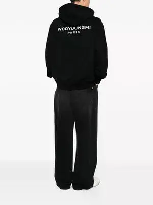 WOOYOUNGMI Logo-patch Zip-up Hoodie
