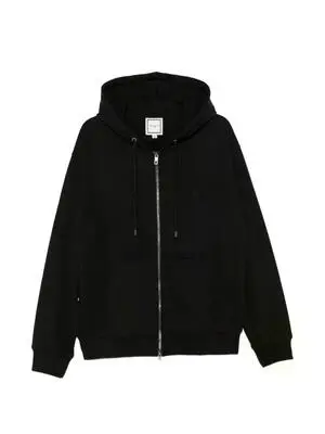 WOOYOUNGMI Logo-patch Zip-up Hoodie - Black