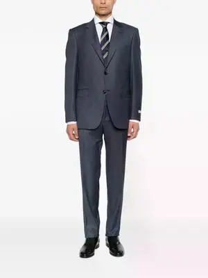 Canali Single-breasted Notched-lapels Suit - Blue