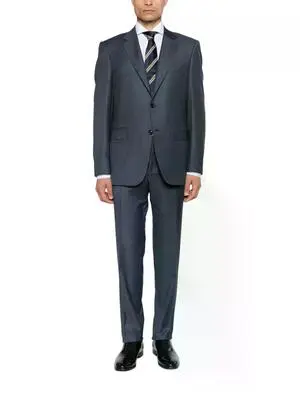Canali Single-breasted Notched-lapels Suit - Blue