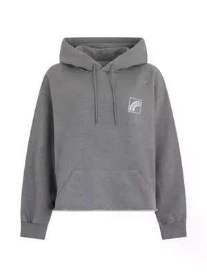 MAISON MARGIELA Graphic-print Raw-cut Hoodie - Grey