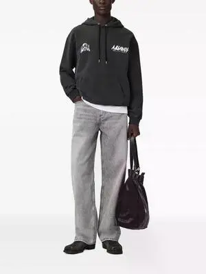 ALLSAINTS Graphic-print Washed-effect Hoodie
