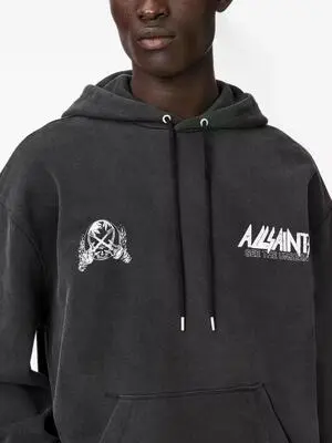 ALLSAINTS Graphic-print Washed-effect Hoodie