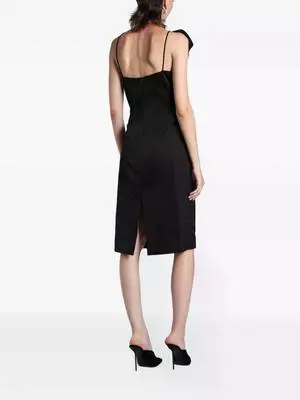 Magda Butrym Rosette-detail Ruched Midi Dress