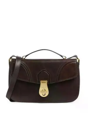 THE BRIDGE Leather Flap Tote Bag - Brown