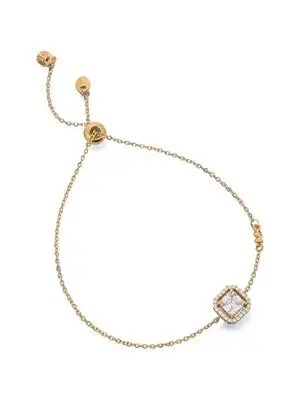 Michael Kors Precious Metal-plated Sterling Silver Pavé Slider Bracelet - Gold