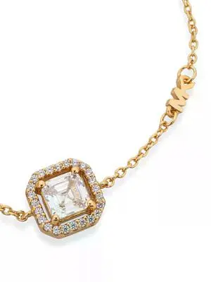 Michael Kors Precious Metal-plated Sterling Silver Pavé Slider Bracelet