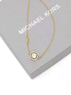 Michael Kors Precious Metal-plated Sterling Silver Pavé Slider Bracelet