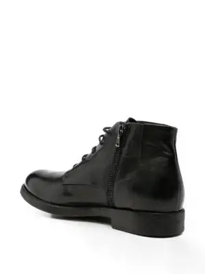 LEQARANT Lace-up Leather Ankle Boots